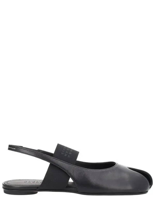 MAISON MARGIELA Anatomic Numeric" Leather Slingback Flats - Black