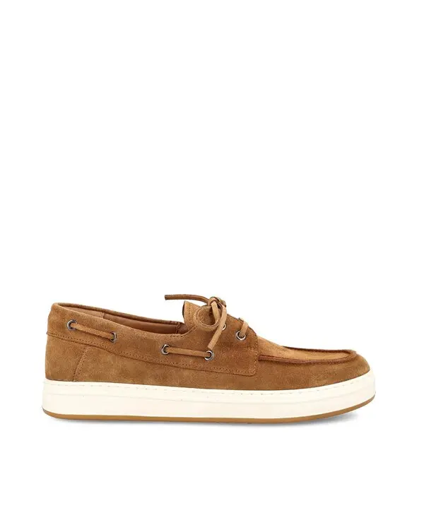 Hogan Suede Platform Boat Shoes - Marrone Chiaro