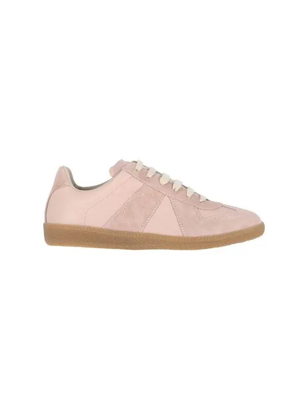 MAISON MARGIELA Replica Suede And Leather Sneakers - Pink