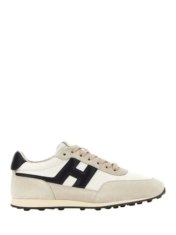 Hogan Athletic Sneakers With Suede Inserts - White