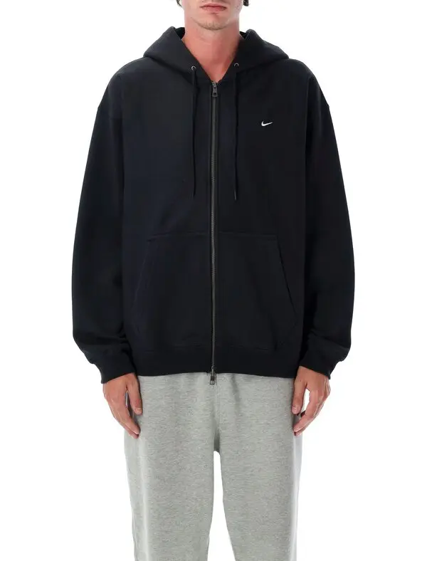 Nike Full-zip Hoodie With Embroidered Logo - Black