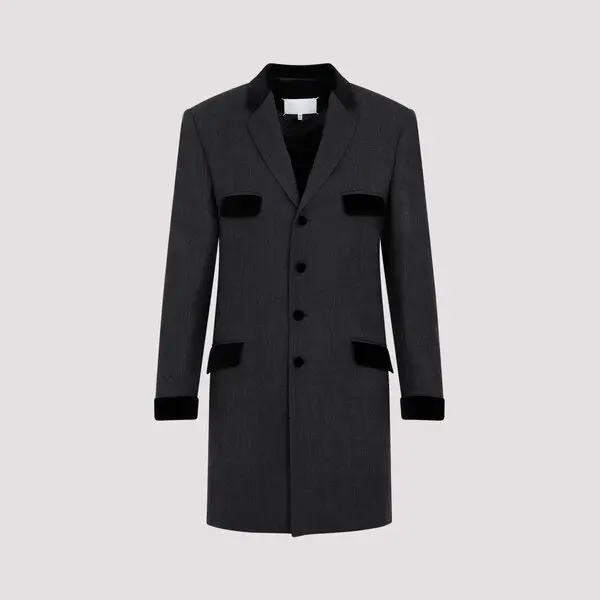 MAISON MARGIELA Wool Tailored Long Jacket