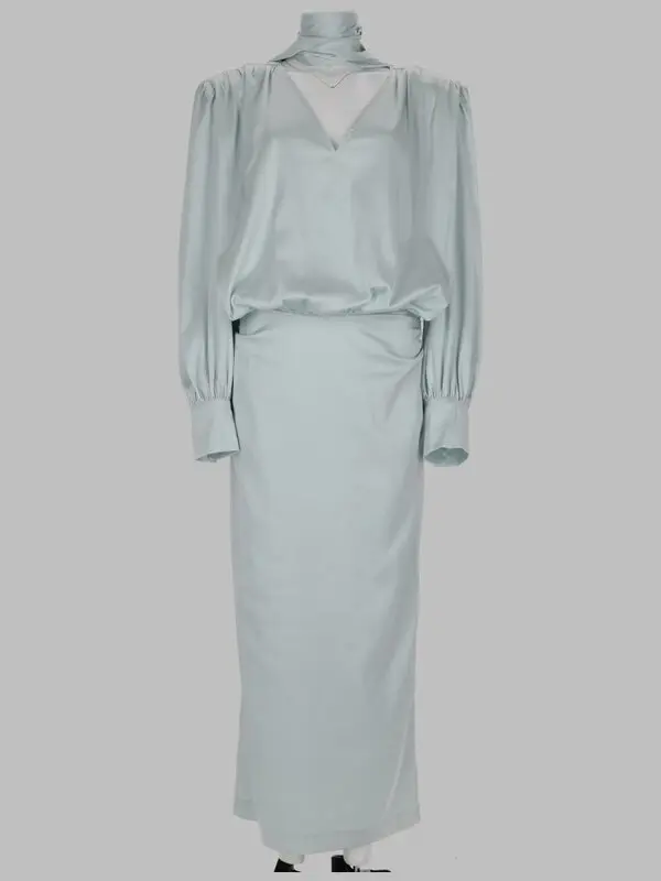 ROTATE BY BIRGER CHRISTENSEN Recycled Polyester Midi Suit Dress - Green