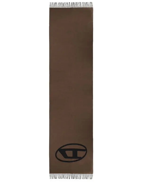 DIESEL® Luxurious Wool Blend Scarf Fall & Winter Essential - Brown