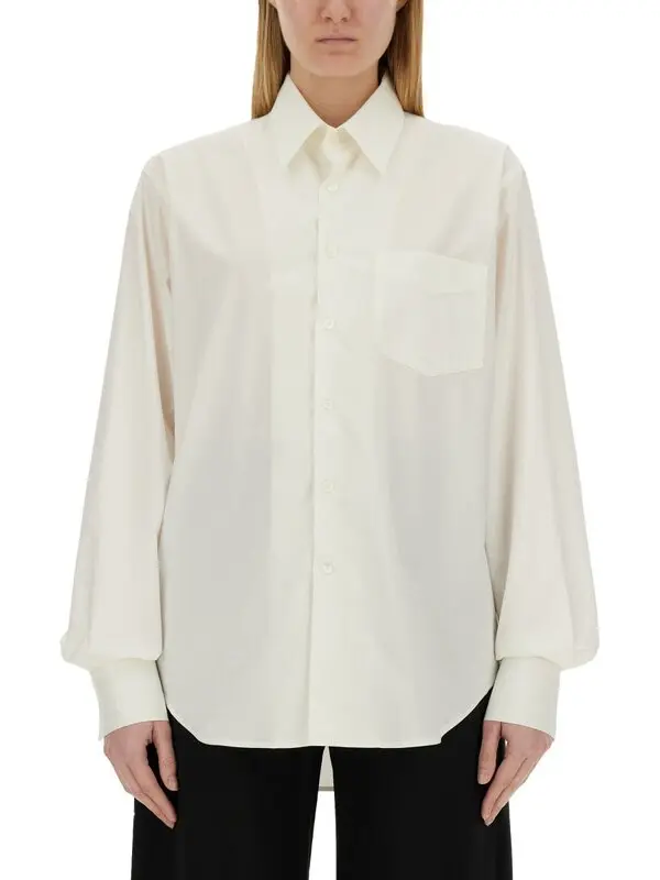 MAISON MARGIELA Oversized Cotton Shirt - White