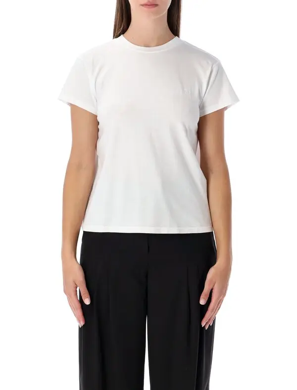 MAISON MARGIELA Cotton Jersey T-shirt With Satin Panel - White