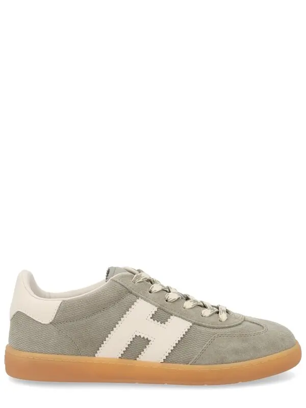 Hogan Lace-up Sneakers With Leather Accents - Green