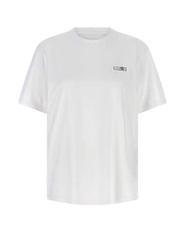 MAISON MARGIELA Logo Patch Crewneck T-shirt - Optic White