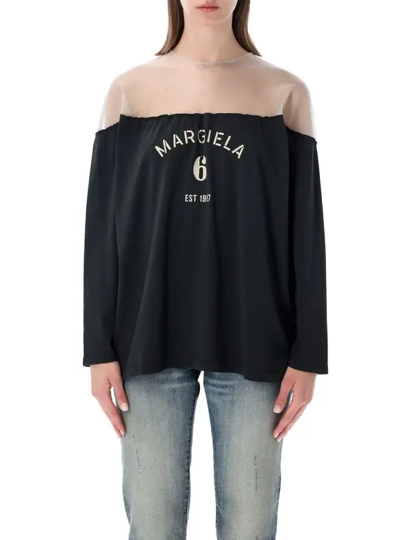 MAISON MARGIELA Margie" Logo T-shirt - Black