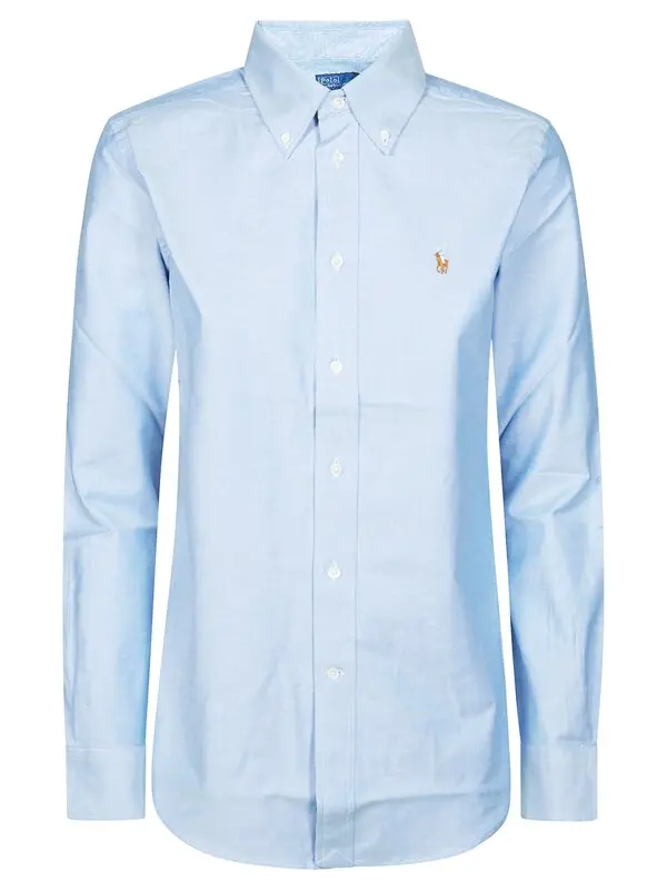 Polo Ralph Lauren Stretch Slim Fit Oxford Shirt - Azzurro
