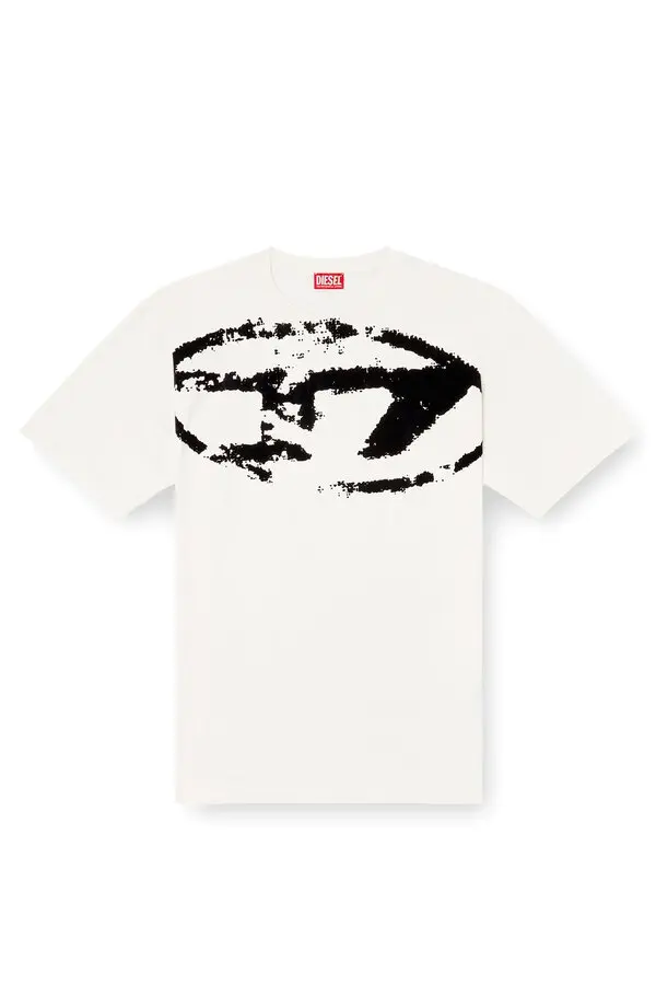 DIESEL® Relaxed Fit Flocked Logo T-shirt