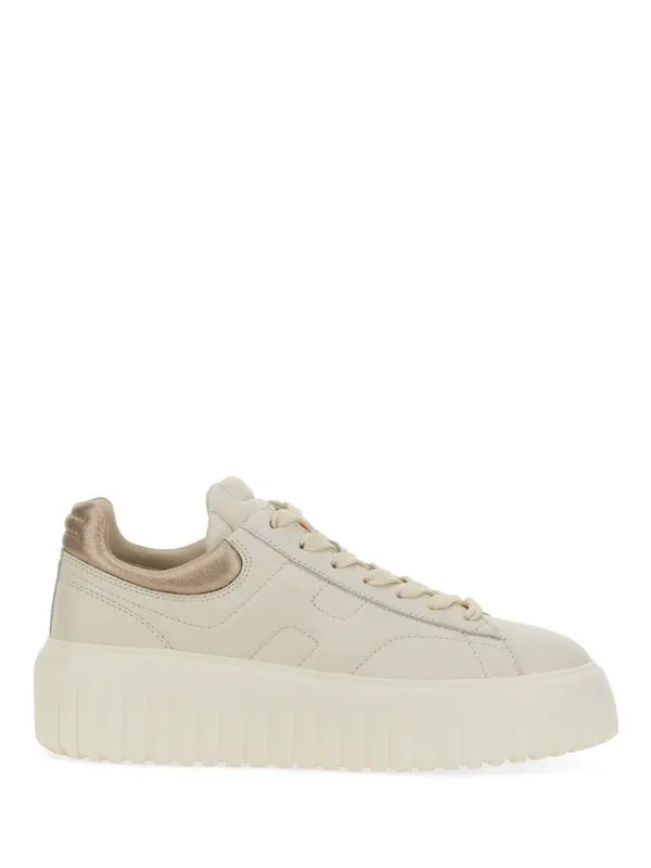 Hogan H-stripes Leather Sneakers - Beige