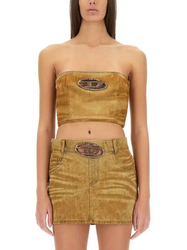 DIESEL® Regular Fit Cotton Top - Beige