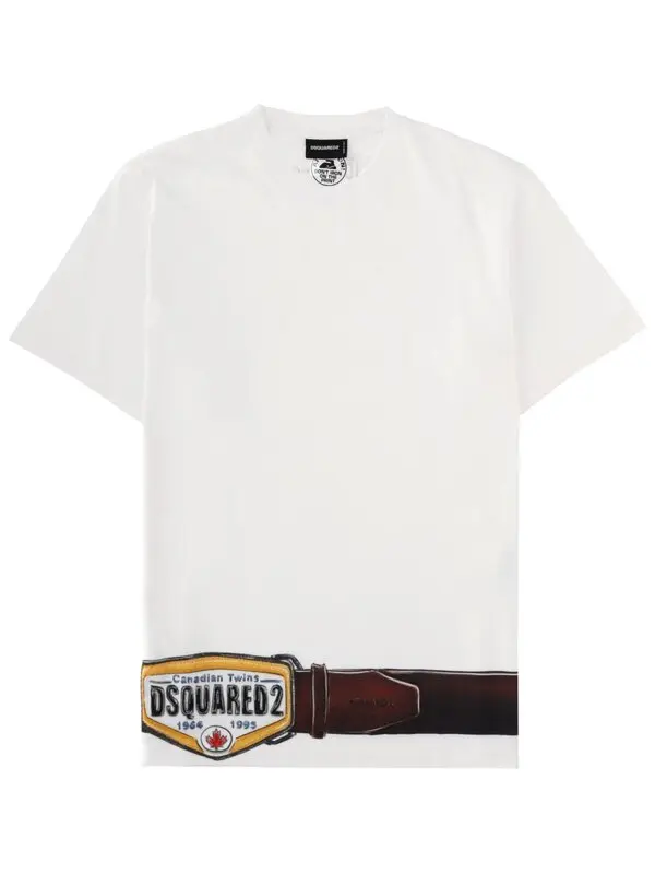 Dsquared2 Graphic Print Cotton T-shirt - White