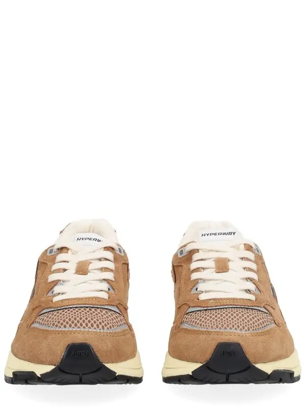 AUTRY Low-top Mesh And Suede Sneakers - Brown
