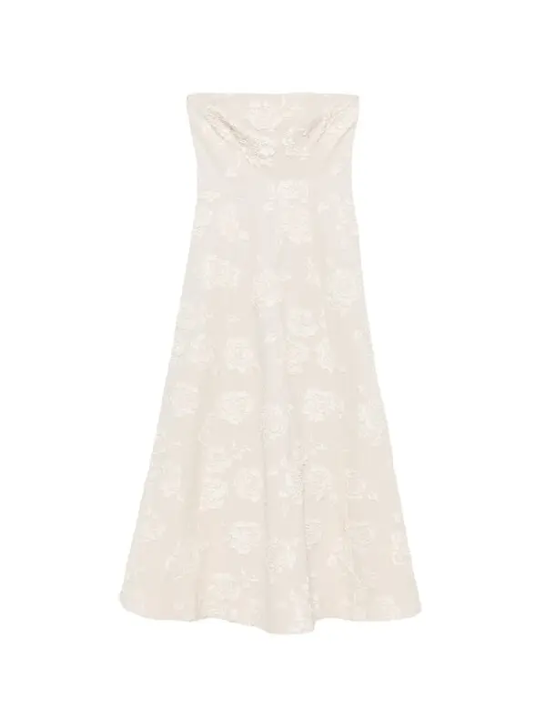 ROTATE BY BIRGER CHRISTENSEN Jacquard Embossed Mini Dress - Bianco