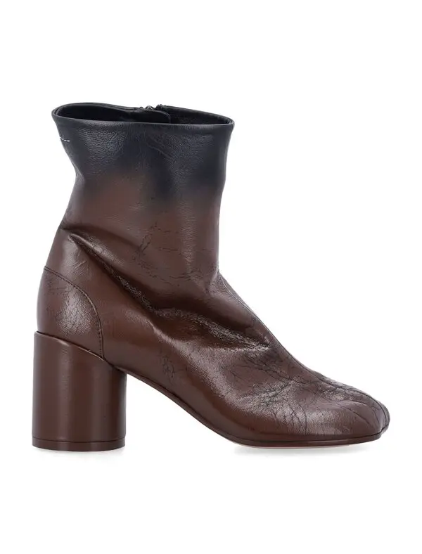 MAISON MARGIELA Sculptural Anatomic Mini Ankle Boots With Block Heel - Black