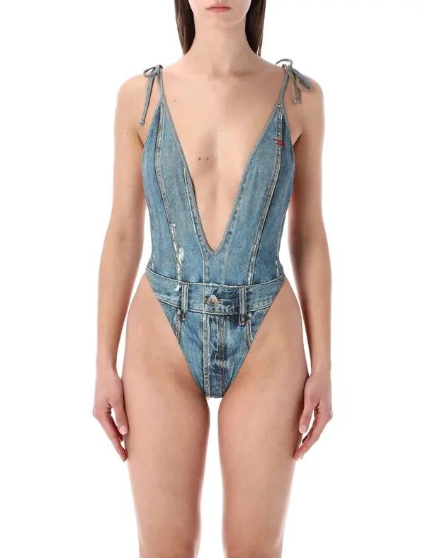 DIESEL® One Piece Swimsuit - Denim Print