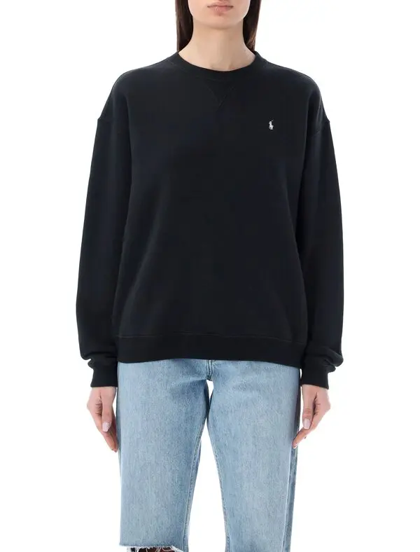 Polo Ralph Lauren Relaxed Fit Fleece Crewneck Sweatshirt - Black