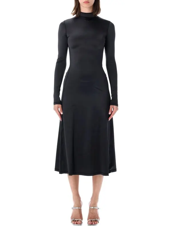 DIESEL® Knit Mini Dress With Knotted Waist - Nero