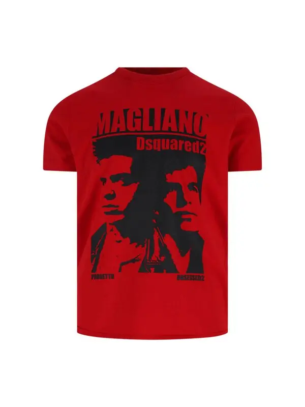 Dsquared2 Graphic Print T-shirt For - Red