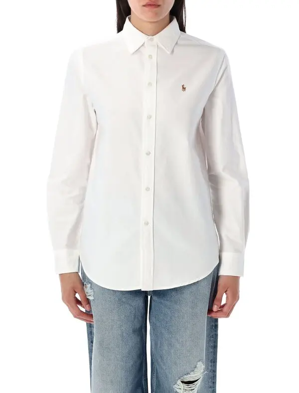 Polo Ralph Lauren Relaxed Fit Cotton Oxford Shirt Size - White