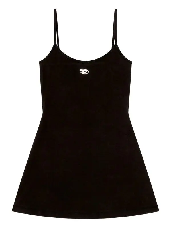 DIESEL® A-line Dress With Spaghetti Straps And Oval D Logo Detail
