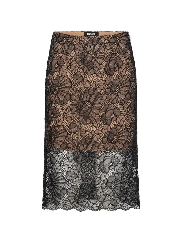 ROTATE BY BIRGER CHRISTENSEN Lace Mini Skirt - Nero