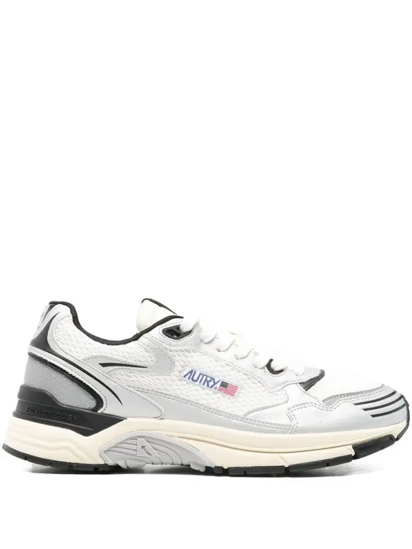 AUTRY Mesh Sneakers With Mirror Accents - Silver