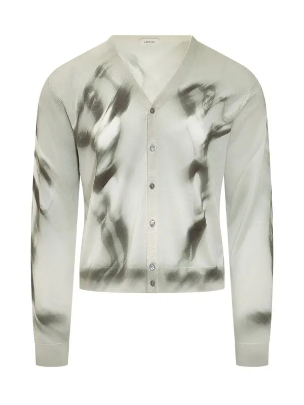 Versace Elegant Cardigan With Decorative Buttons