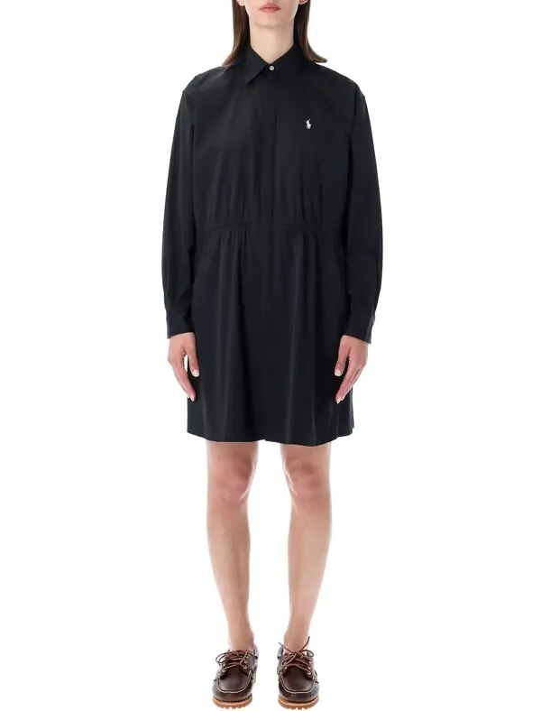 Polo Ralph Lauren Classic Cotton Polo Mini Dress - Black