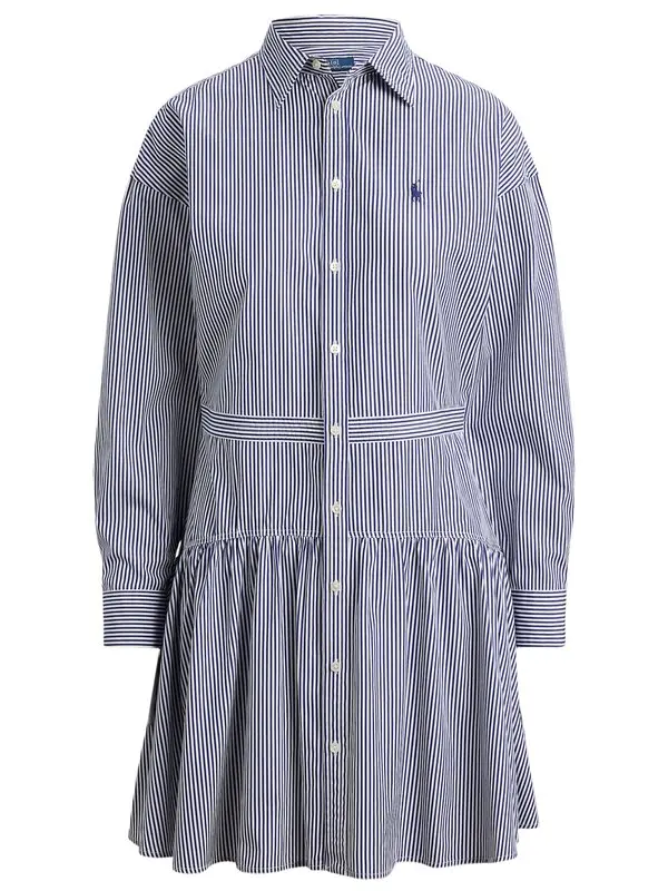Ralph Lauren Striped Mini Shirt Dress - Navy