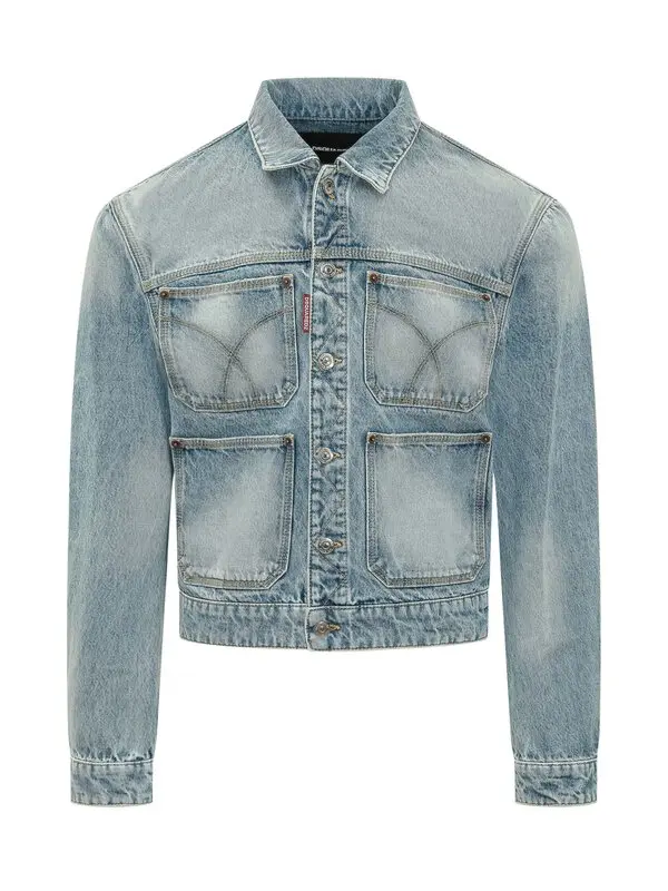 Dsquared2 Chic Jacket With Quattro Pockets And Button Details