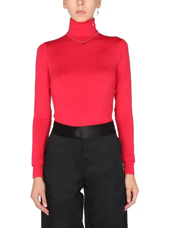 Raf Simons High Neck Jersey Top