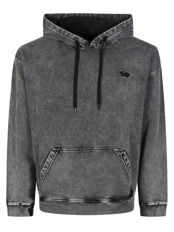 DIESEL® Hoodie With Raw-cut Back Patch