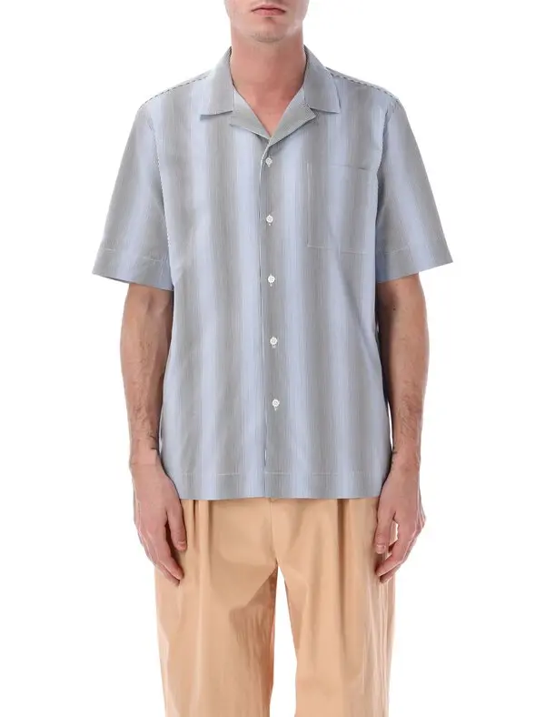 Dries Van Noten Relaxed Fit Short Sleeve Striped Shirt Size