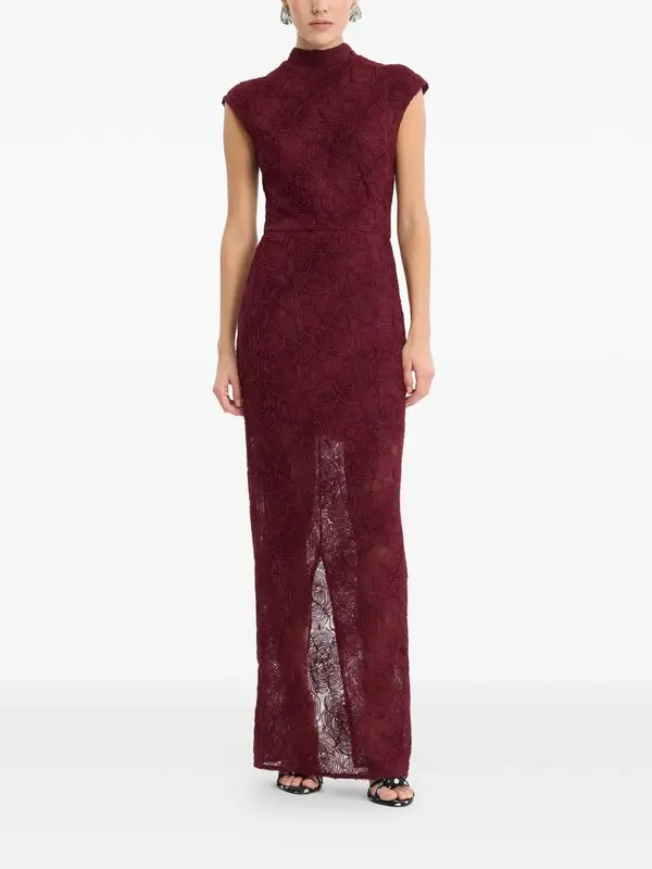 ROTATE BY BIRGER CHRISTENSEN High Neck Mini Dress - Rosso