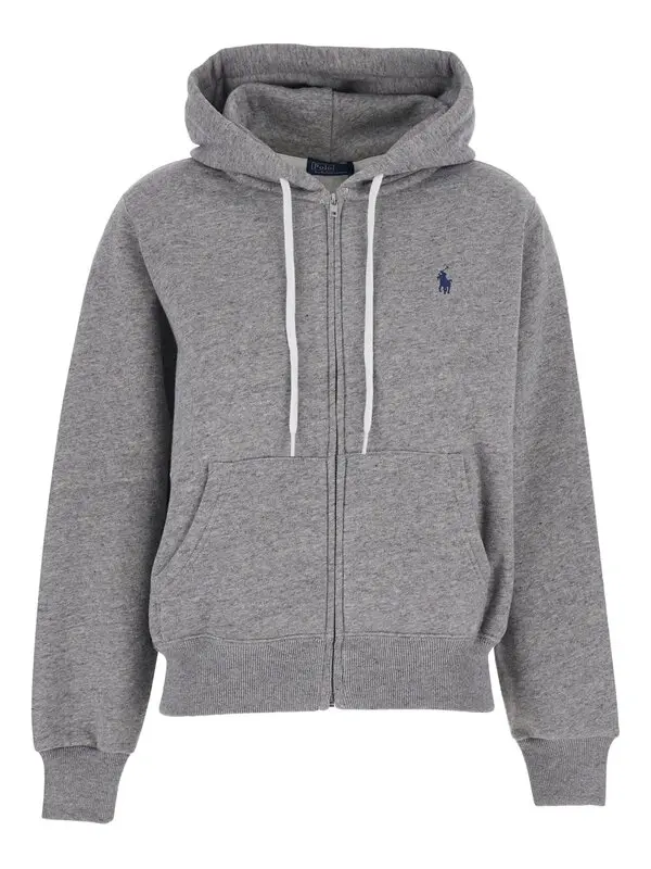 Polo Ralph Lauren Full Zip Fleece Hoodie - Grigio
