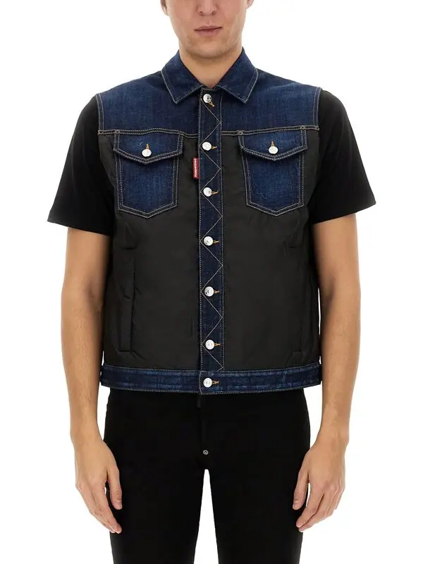 Dsquared2 Puffer Vest - Denim