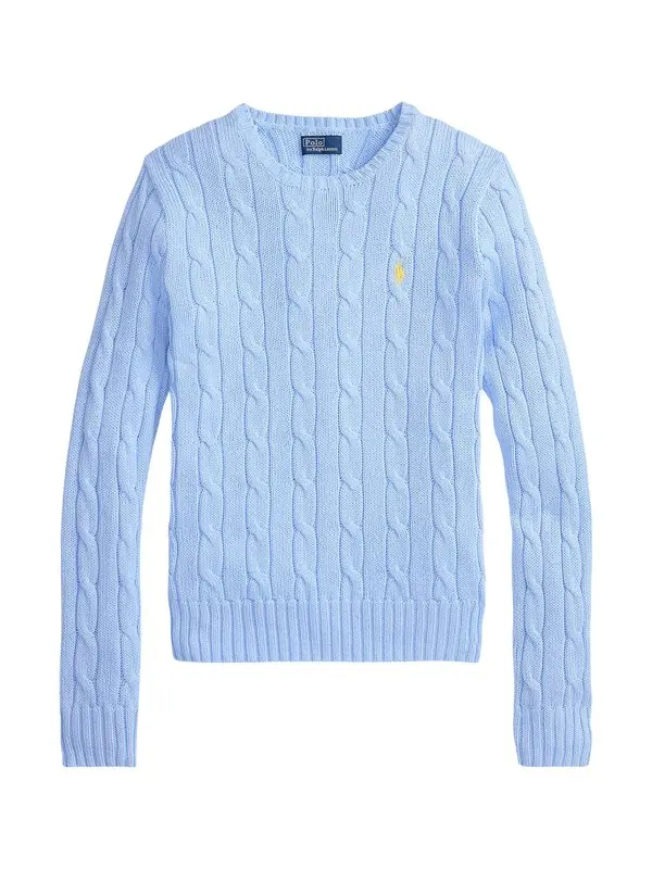 Ralph Lauren Cable-knit Crewneck Sweater - Light Blue