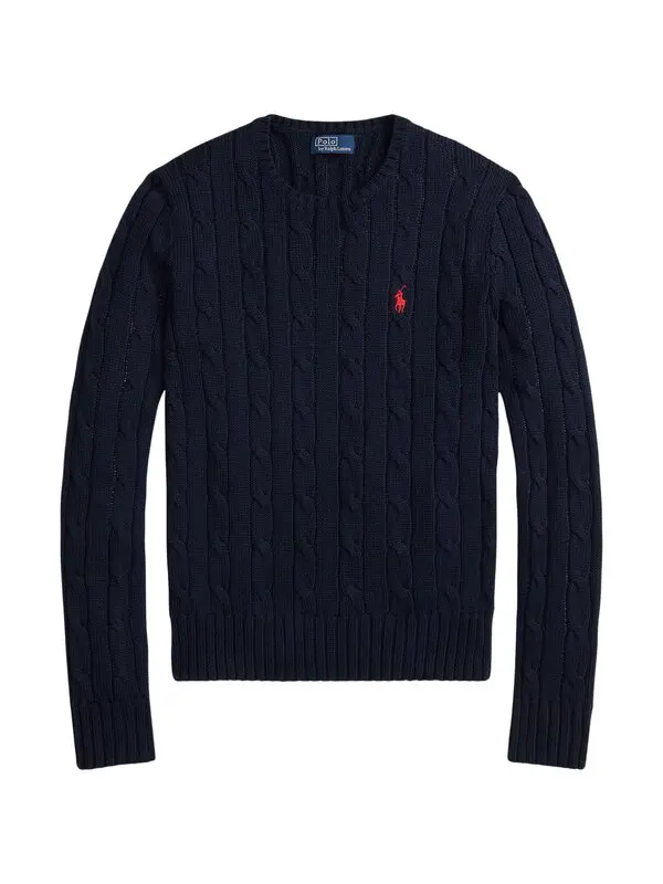 Ralph Lauren Cable-knit Crewneck Sweater - Navy