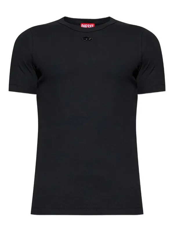 DIESEL® Embroidered Round Neck T-shirt Size - Nero