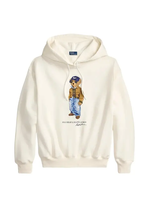 Polo Ralph Lauren Drawstring Hoodie With Graphic Print - Bianco