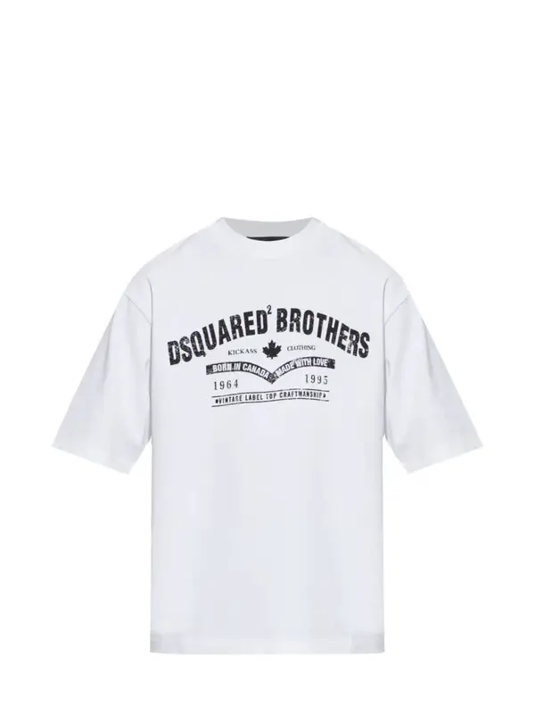Dsquared2 Graphic Print Cotton T-shirt - White
