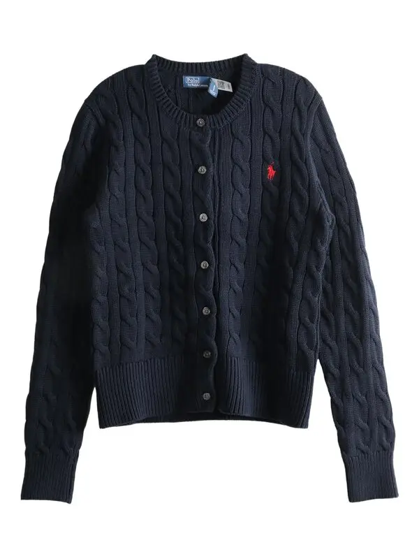 Polo Ralph Lauren Ribbed Button-down Sweater With Exclusive Embroidery