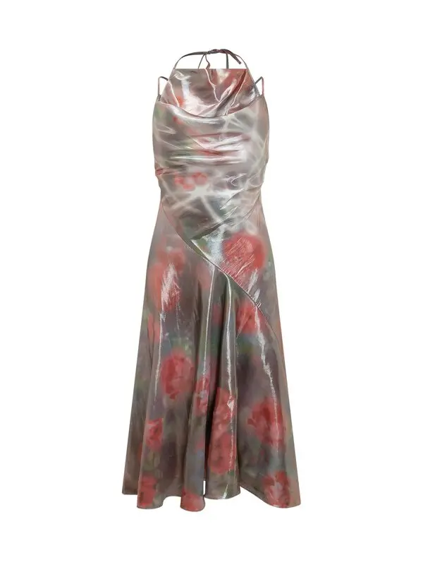 DIESEL® Floral Print Halter Neck Mini Dress - Multicolor