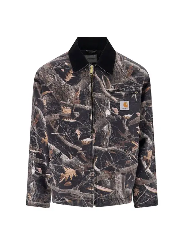 Carhartt Work In Progress Zip Front Work Jacket With Logo Patch - Multicolor