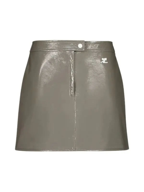COURREGES Vinyl Mini Skirt - Grey