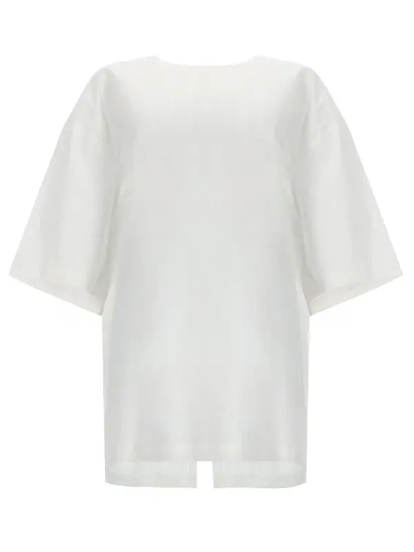 THE GARMENT Sheer Oversized Short-sleeve Tunic Top - White
