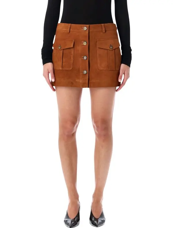THE GARMENT Elegant Mini Skirt With Decorative Buttons And Pockets